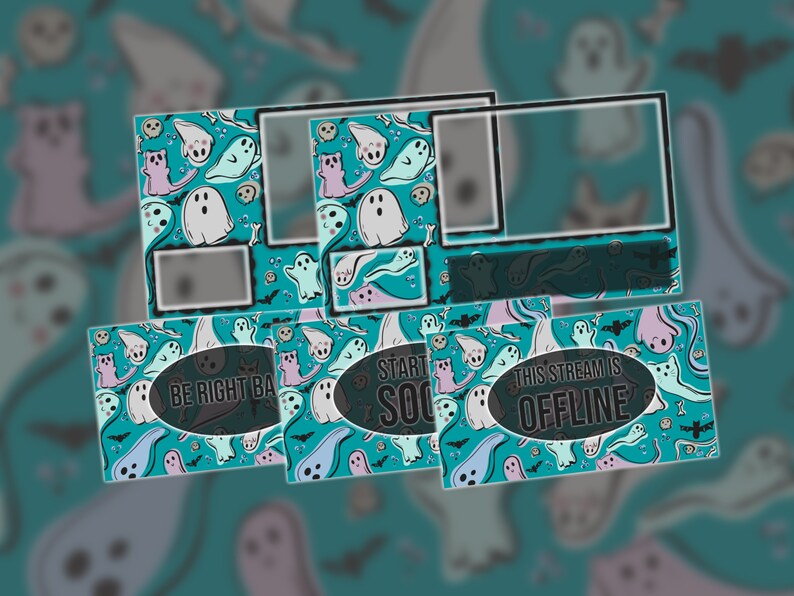 Ghost Overlay Package for Twitch or Youtube Streamers - Etsy