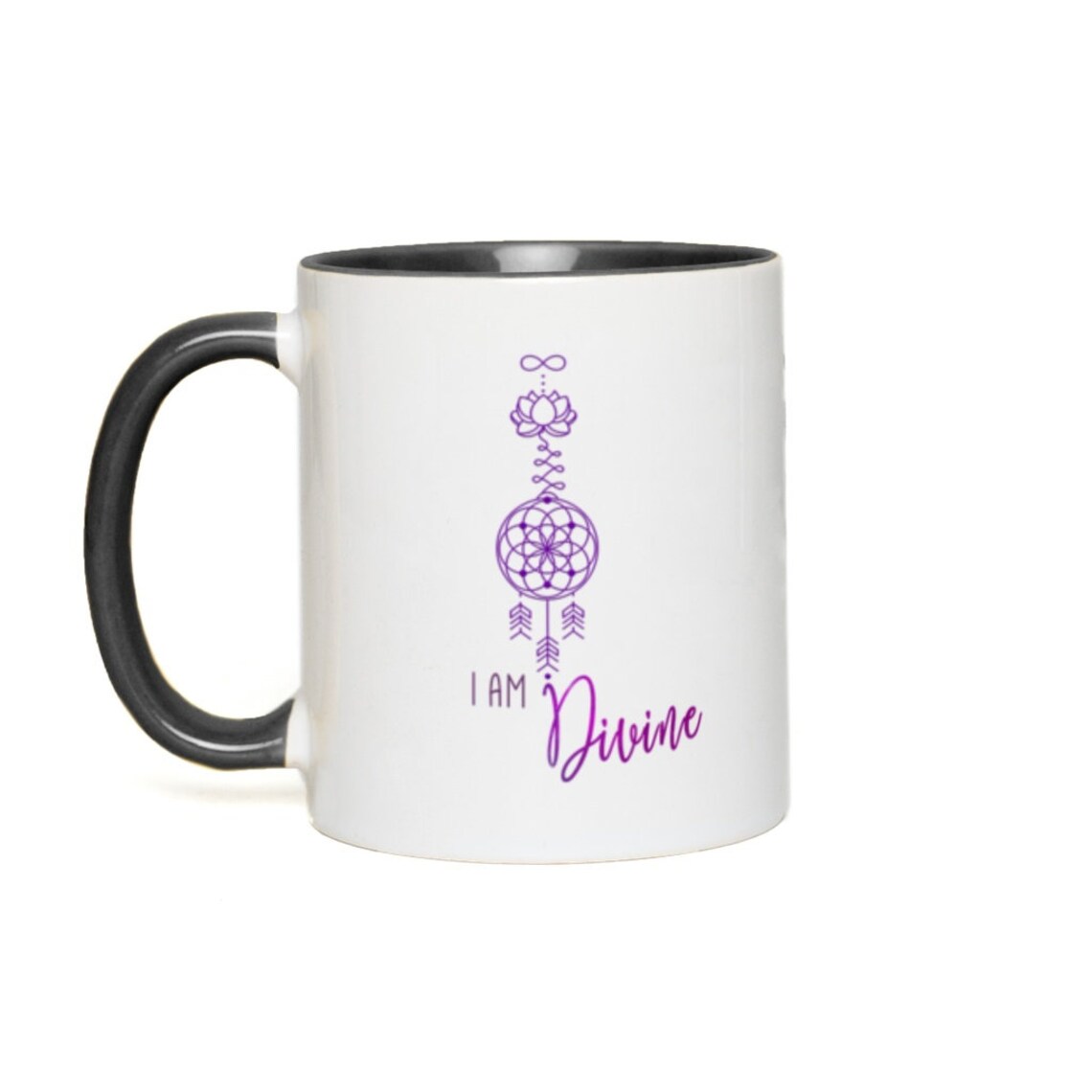 I Am Divine Affirmation Mug With Sacred Geometry Totem - Etsy