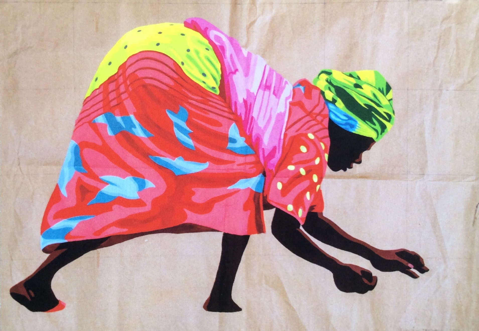 Postcard: Painting of Local Woman ‘collecting Shellfish at Low Tide ...