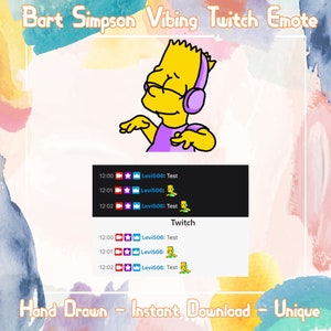 Animated Simpson Vibing Emote for Twitch - Etsy
