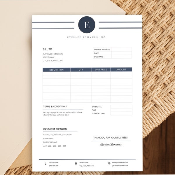 Embroidery Invoice - Etsy