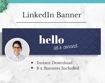 LINKEDIN Banner Header Template Linkedin Profile Image | Etsy