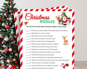 Christmas Riddles, Christmas Riddle Me This Trivia Game, Christmas ...