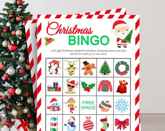 Christmas Games Printable Christmas Bingo Christmas - Etsy