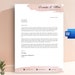 Letterhead Template for Word, Wedding Letterhead, Custom Letterhead ...