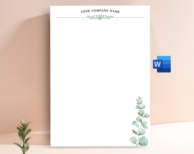 Floral Letterhead Template Word Editable, Business Letterhead ...