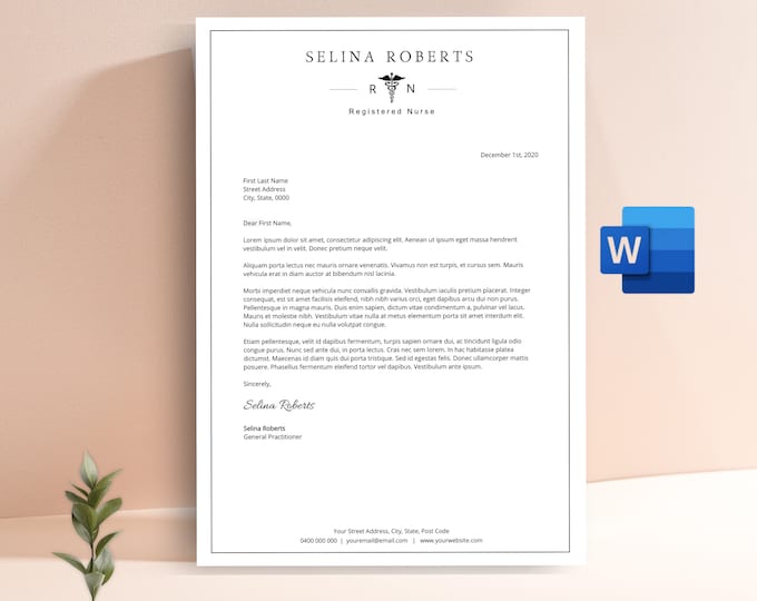 Minimal Letterhead Personal Letterhead Template, Letterhead Template ...