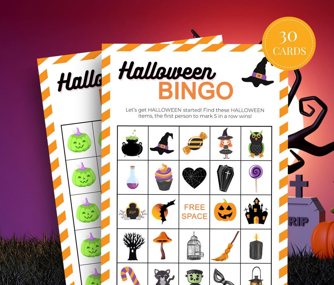 Halloween Bingo Halloween Games for Kids, Halloween Bingo Cards ...