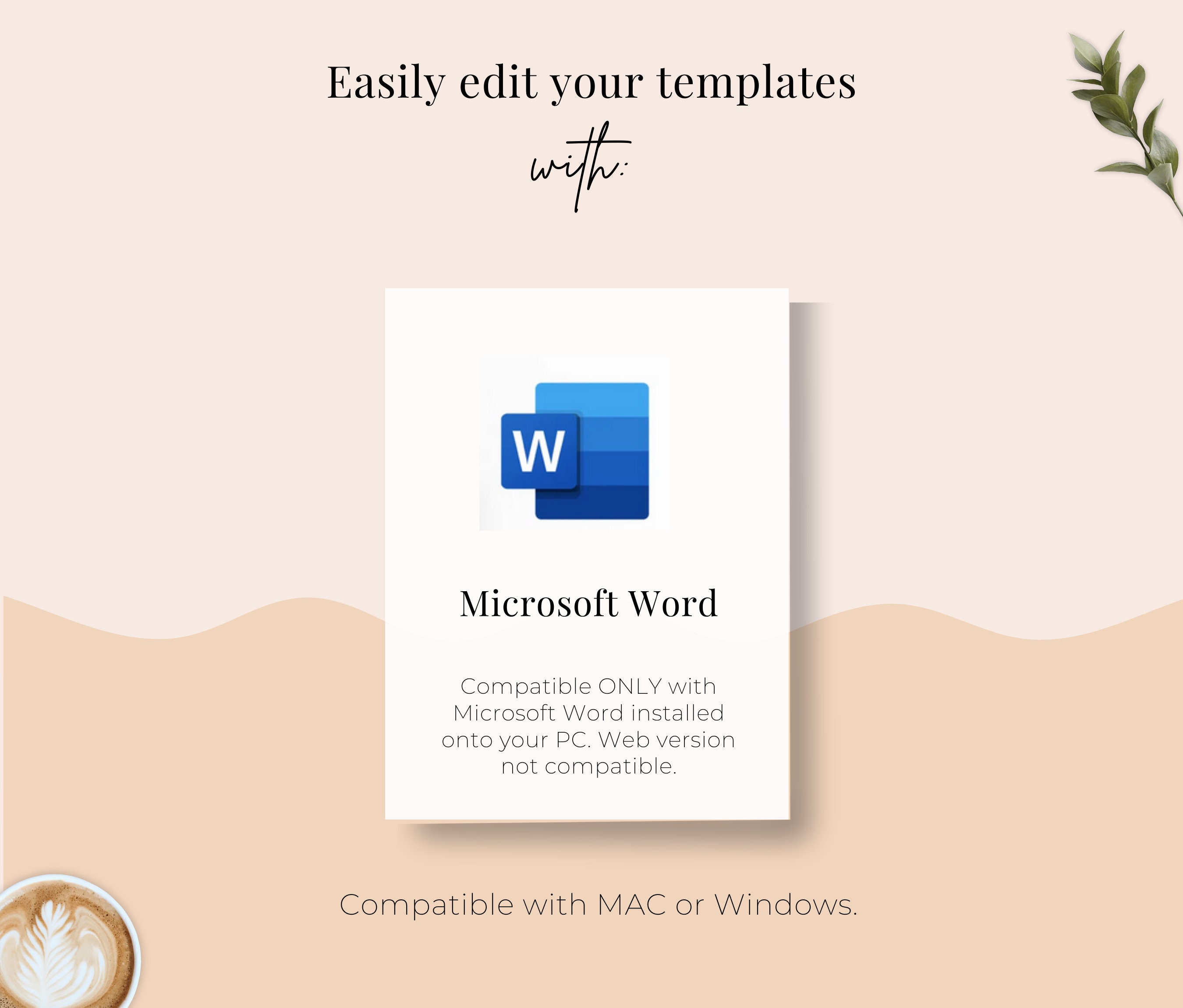 Business Letterhead for MS Word, Letterhead Template Word, Custom ...