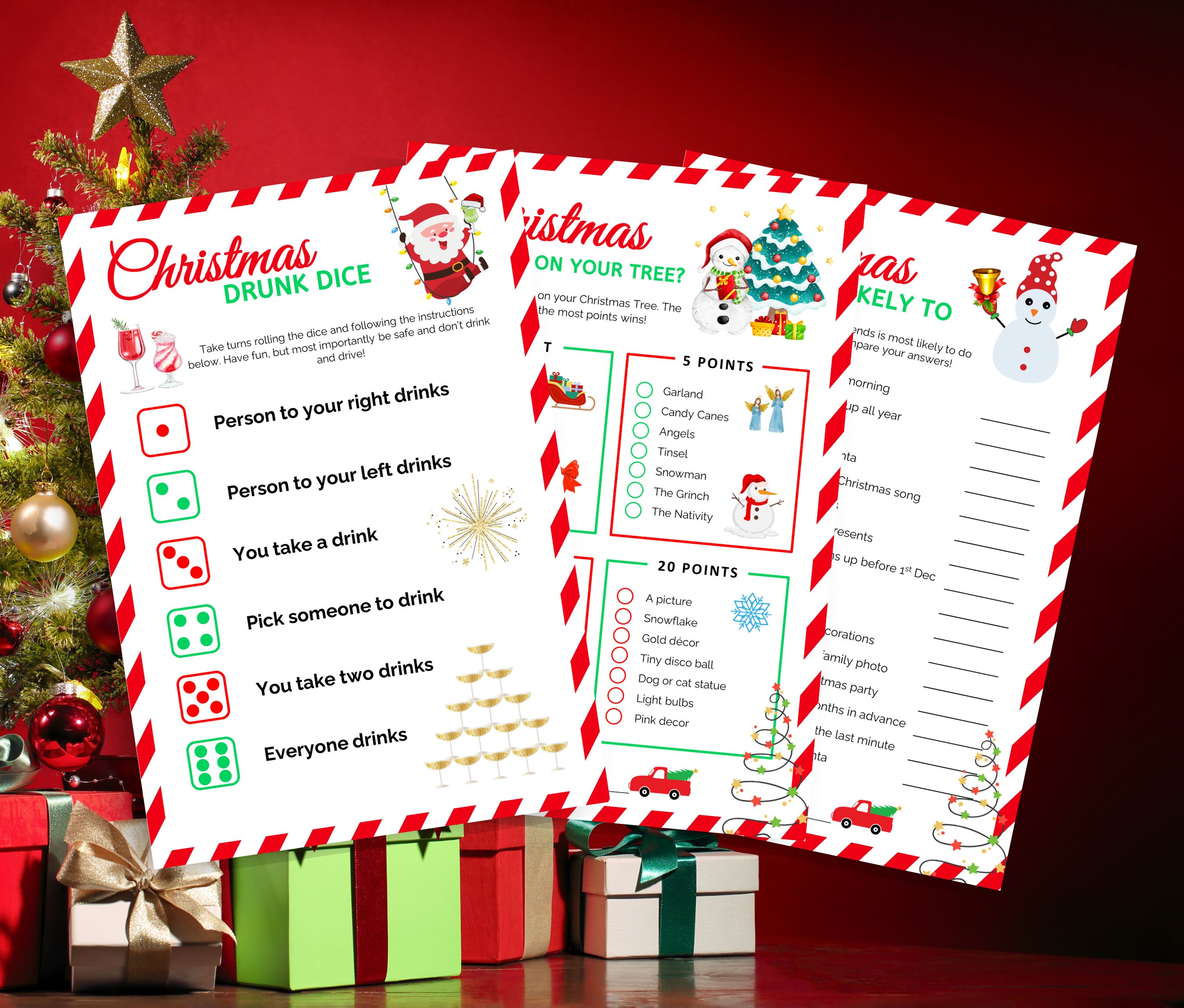 Christmas Games Bundle, Printable Christmas Games for Adults, Christmas ...