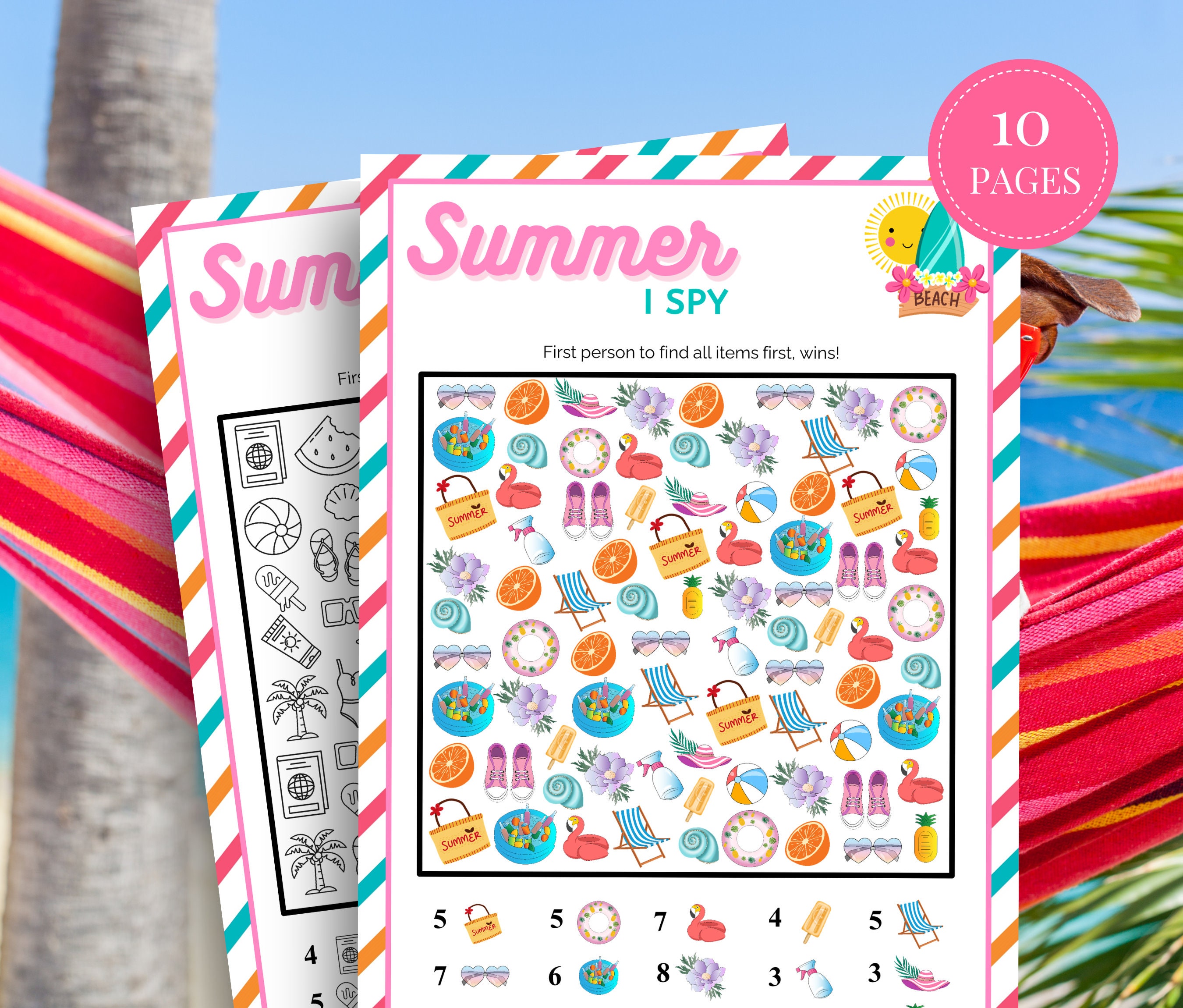 Summer I Spy Fun Summer Activity, Summer Games Printable Summer ...