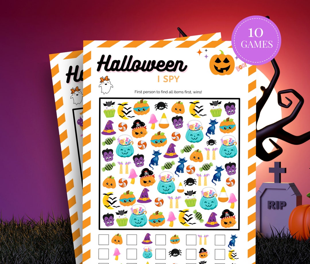 Halloween I Spy Printable, Halloween Party Game, I Spy Halloween ...
