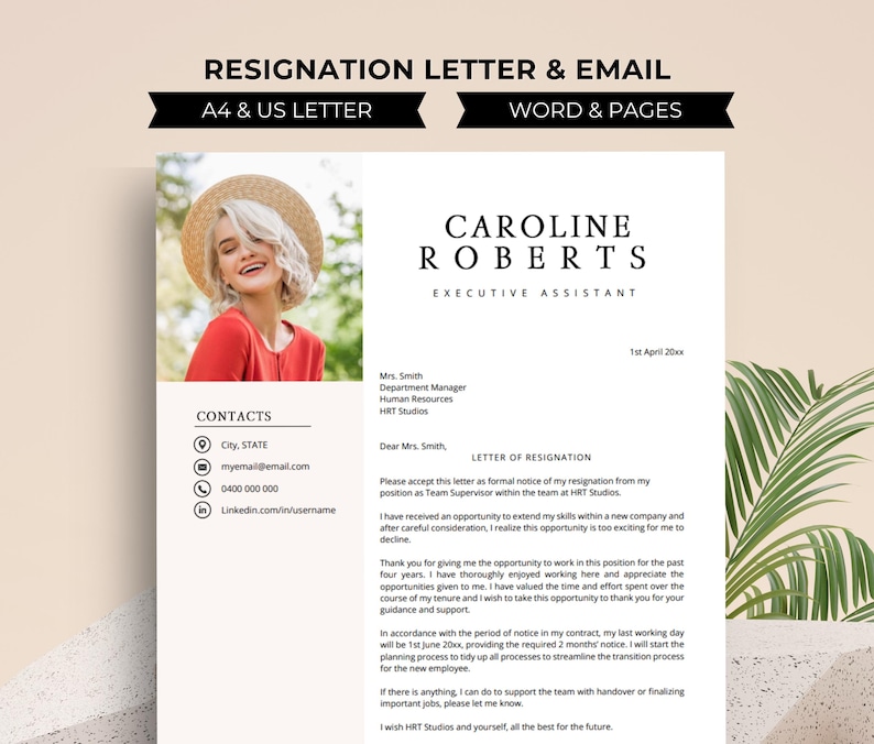 Formal Resignation Letter Sample, Immediate Resignation Letter ...