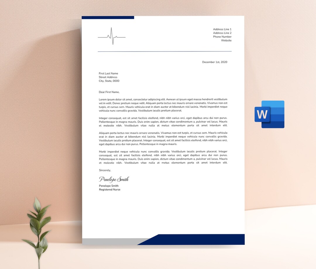 Custom Letterhead Design Business Letterhead With Logo, Printable ...