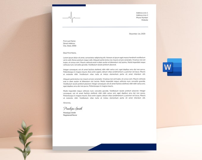 Custom Letterhead Design Business Letterhead With Logo, Printable ...