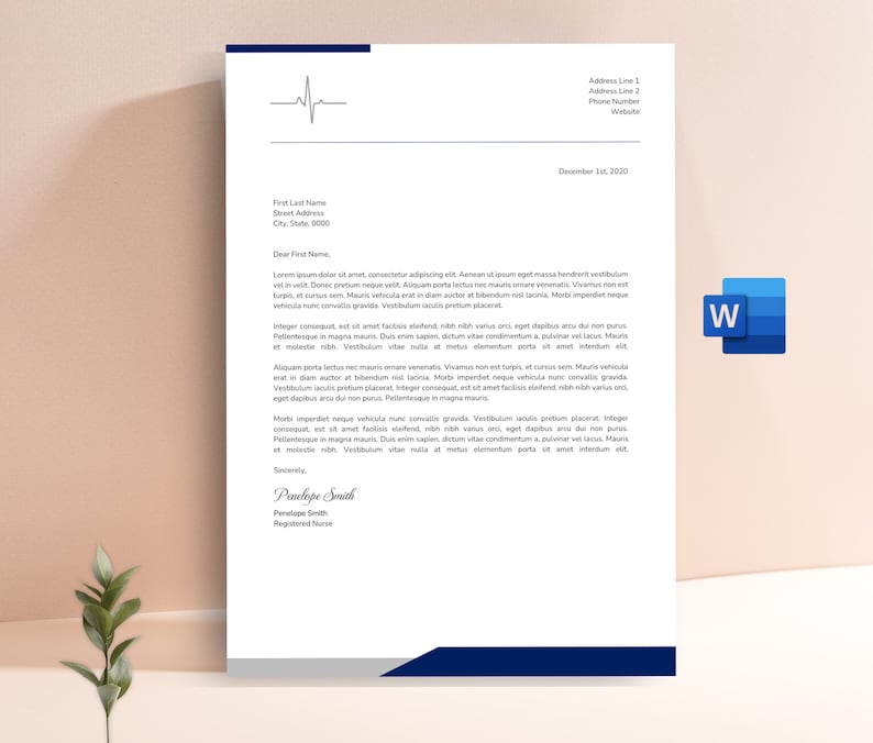 Custom Letterhead Design Business Letterhead With Logo, Printable ...