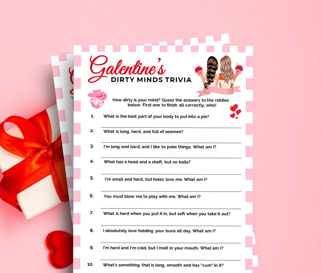 Galentine's Trivia, Fun Party Games, Galentine's Day Dirty Minds Trivia ...