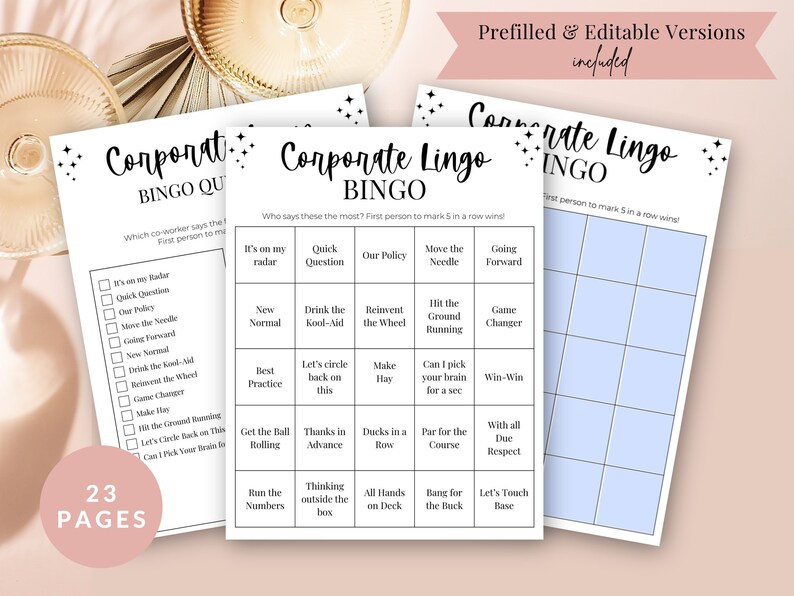 Editable Office Bingo, Employee Bingo, Office Party Games, Workplace ...