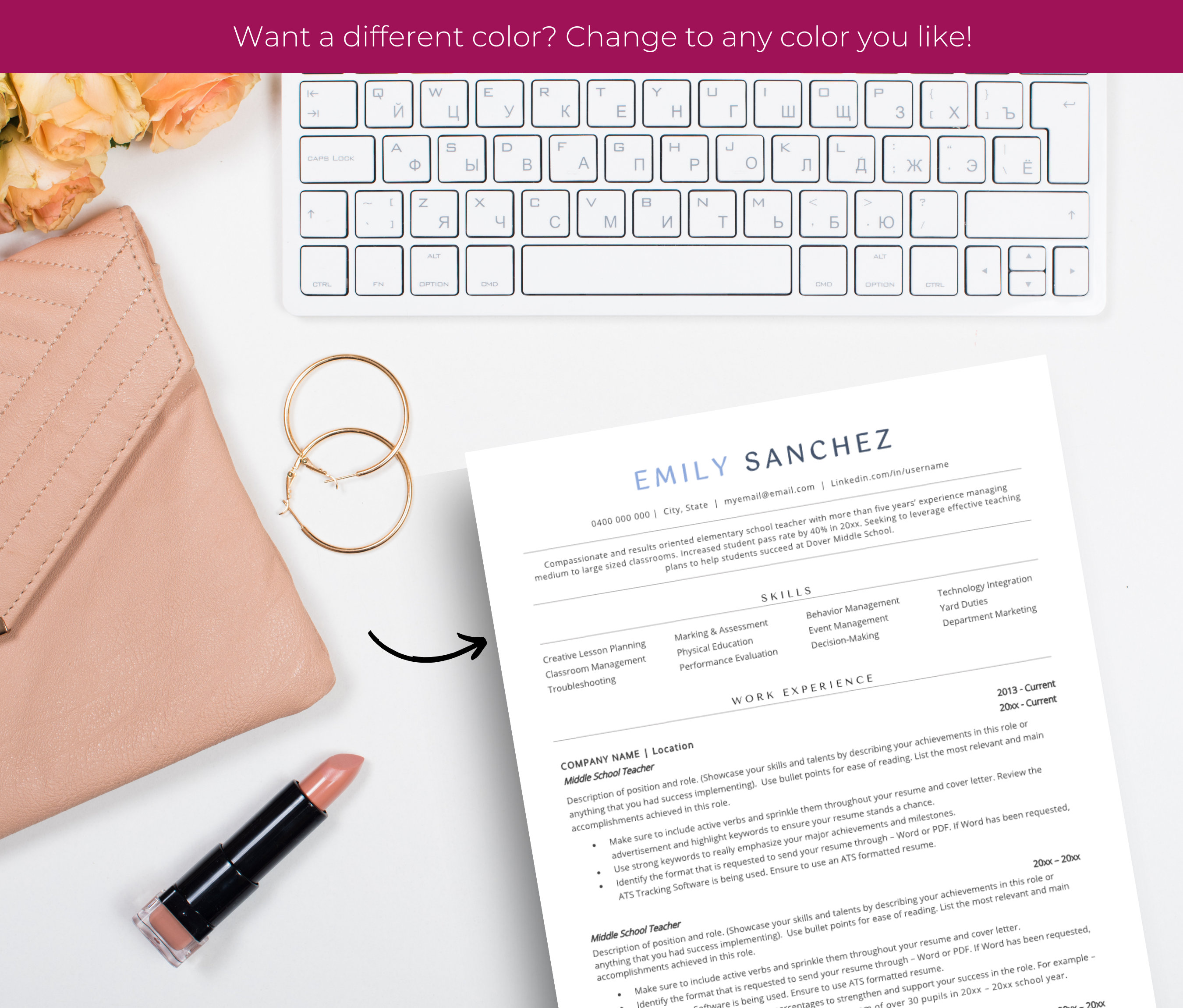 Principal Resume Template for Word & Apple Pages Resume, ATS Compliant ...