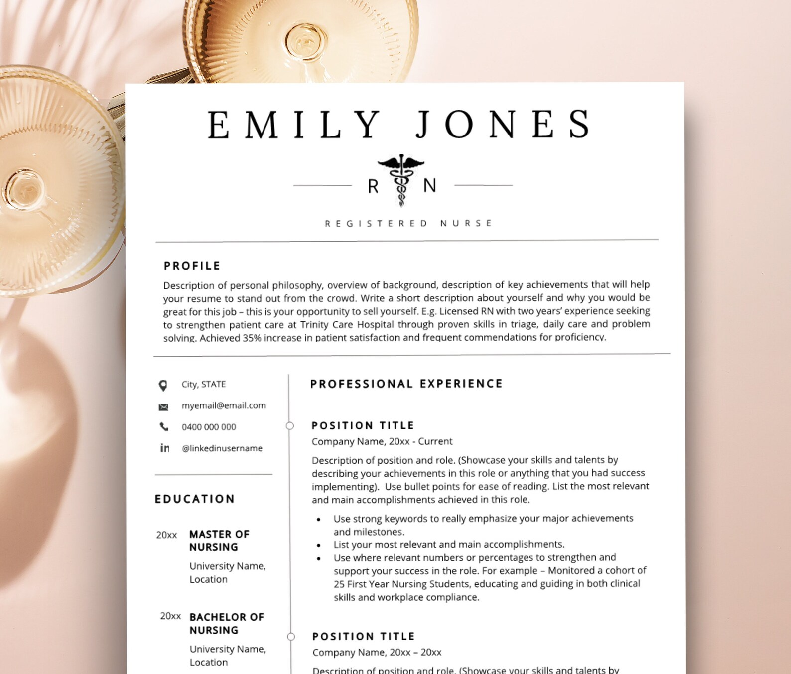 Google Docs Resume Template, Nursing Student Resume Template, New Grad ...
