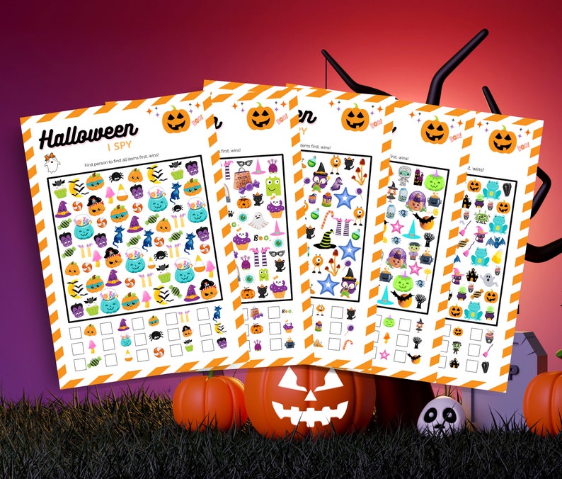 Halloween I Spy Printable, Halloween Party Game, I Spy Halloween ...