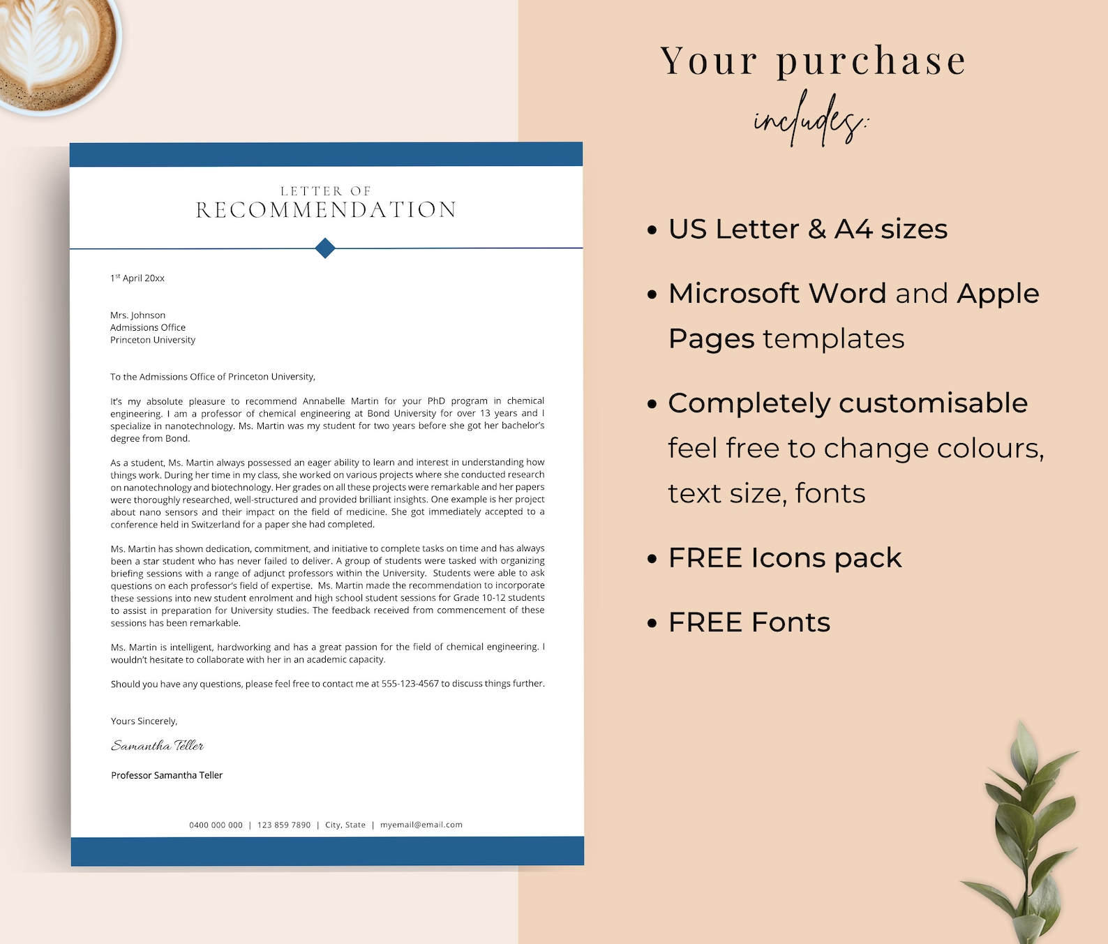 Letter of Recommendation for a High School Student, College Admission ...