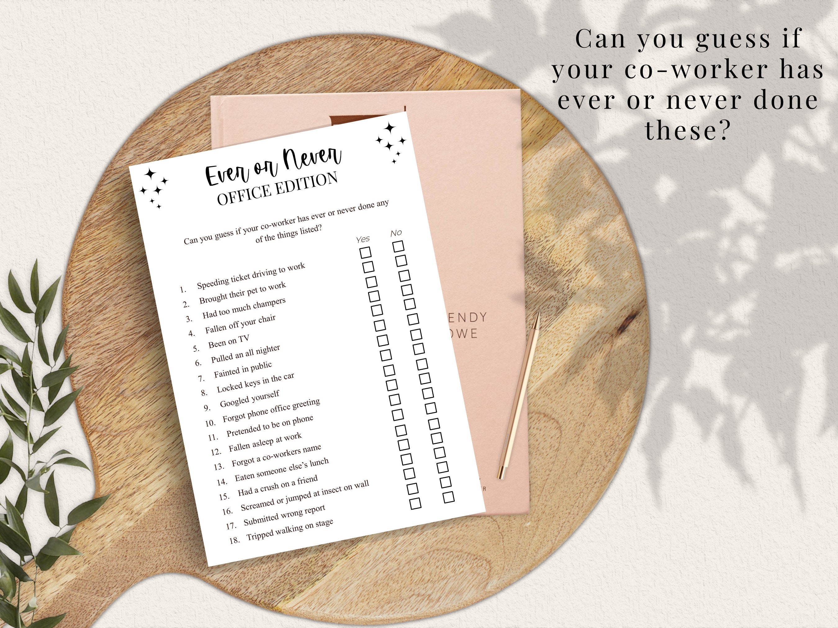 Ever or Never Game Work Party Games, Team Building Games Icebreaker ...