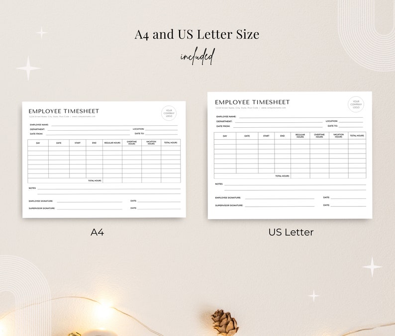 Timesheet - Fillable PDF, Timesheet Tracker, Employee Timesheet ...