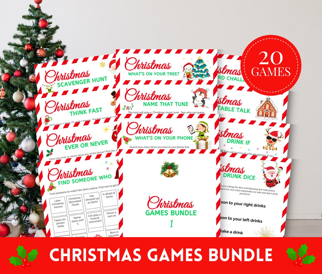 Christmas Games Bundle, Printable Christmas Games for Adults, Christmas ...