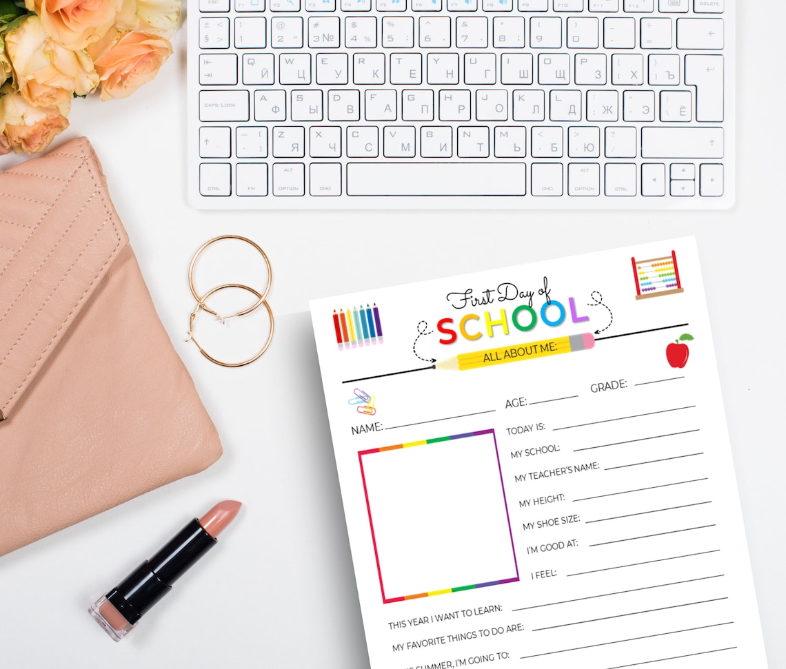 First Day of School Printable, Back to School Questionnaire, Last Day ...