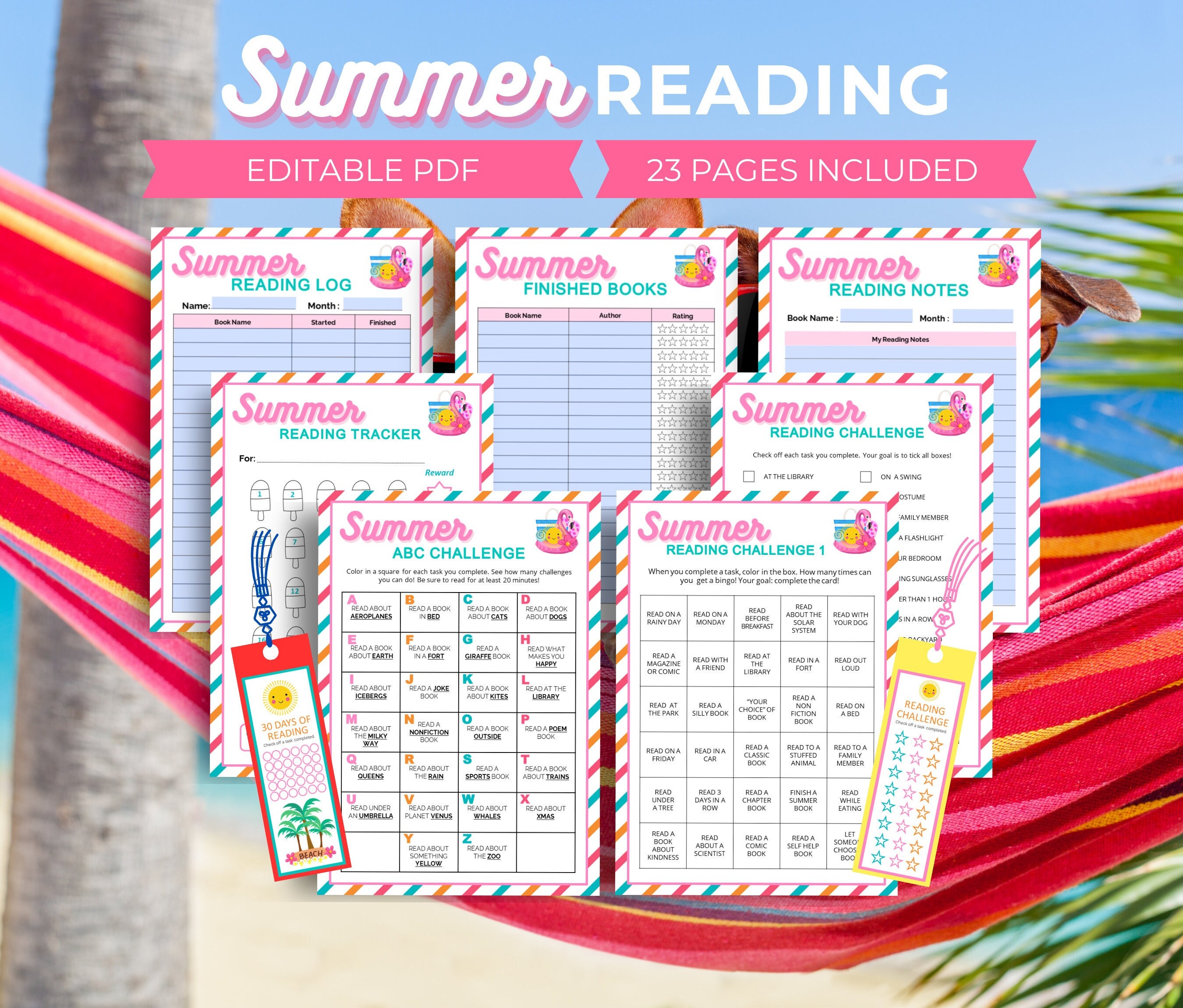 Reading Tracker for Kids, Printable Book Tracker, Summer Reading ...