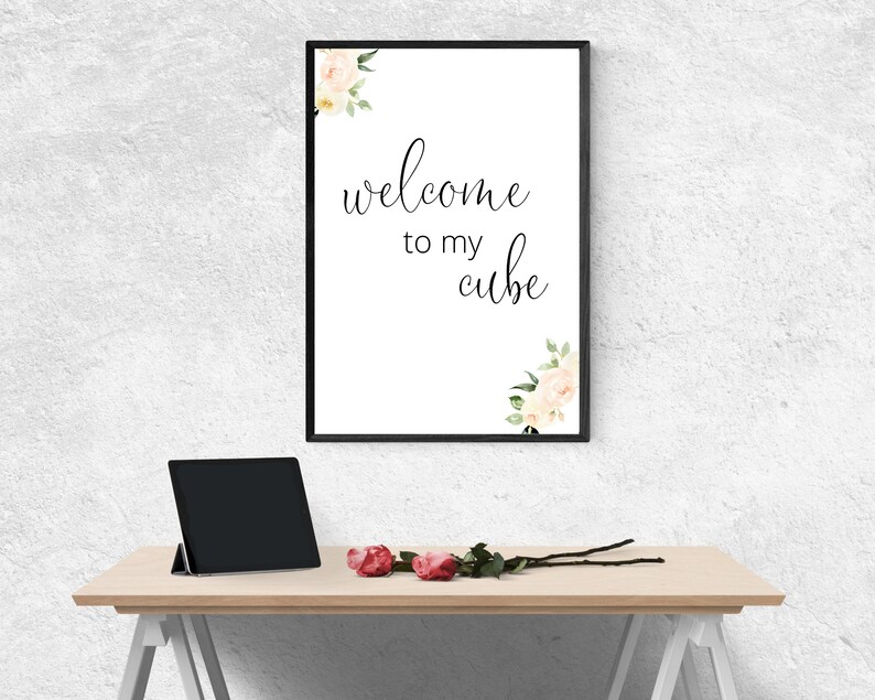 Cubicle Sign, Cubicle Decor for Office Walls, Welcome to My Cube ...