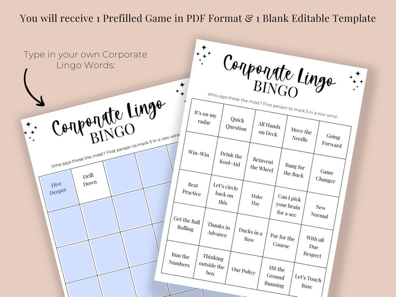 Editable Office Bingo, Employee Bingo, Office Party Games, Workplace ...