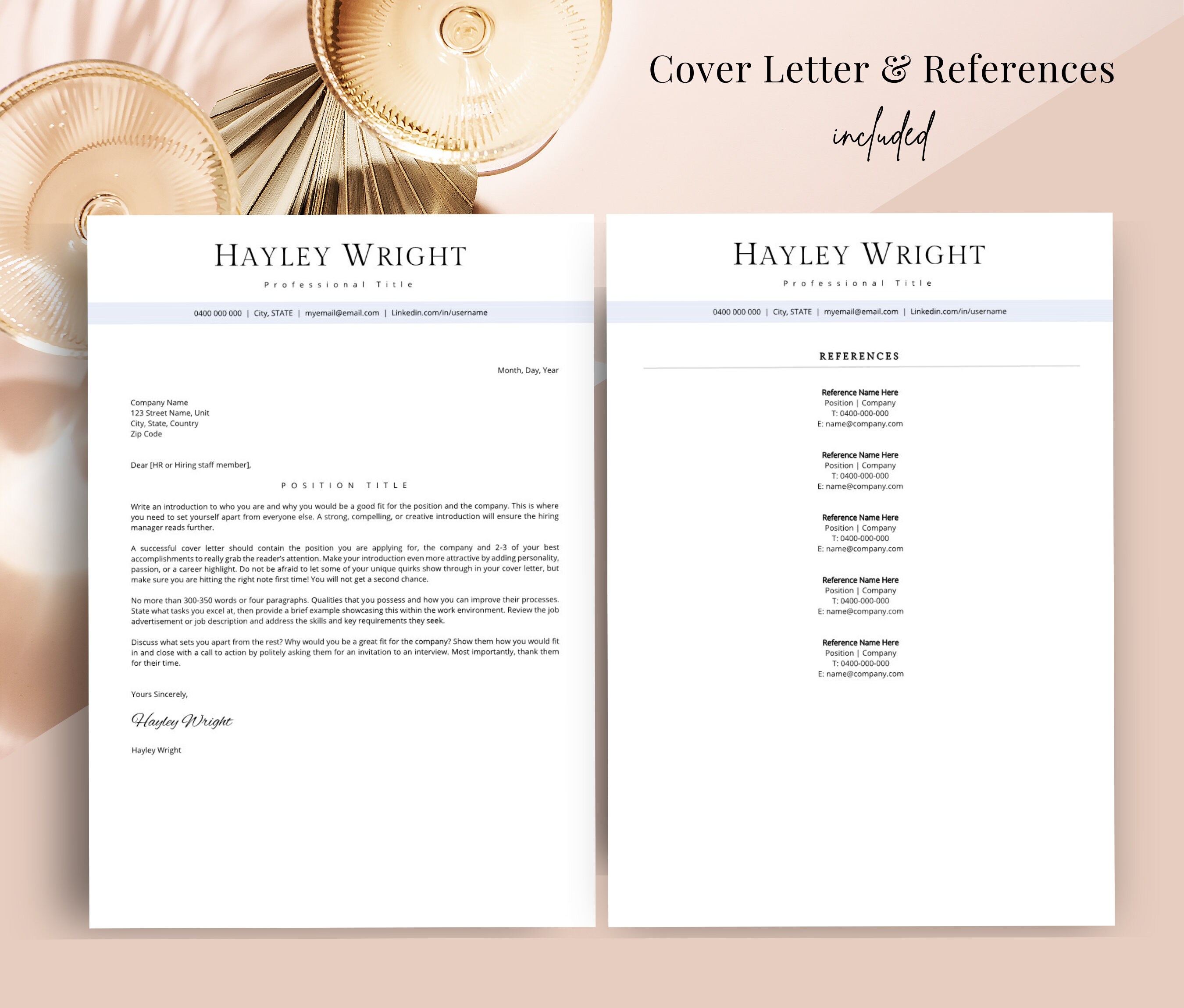 ATS Resume Template Word, Cv Template Pages, ATS Friendly Resume ...