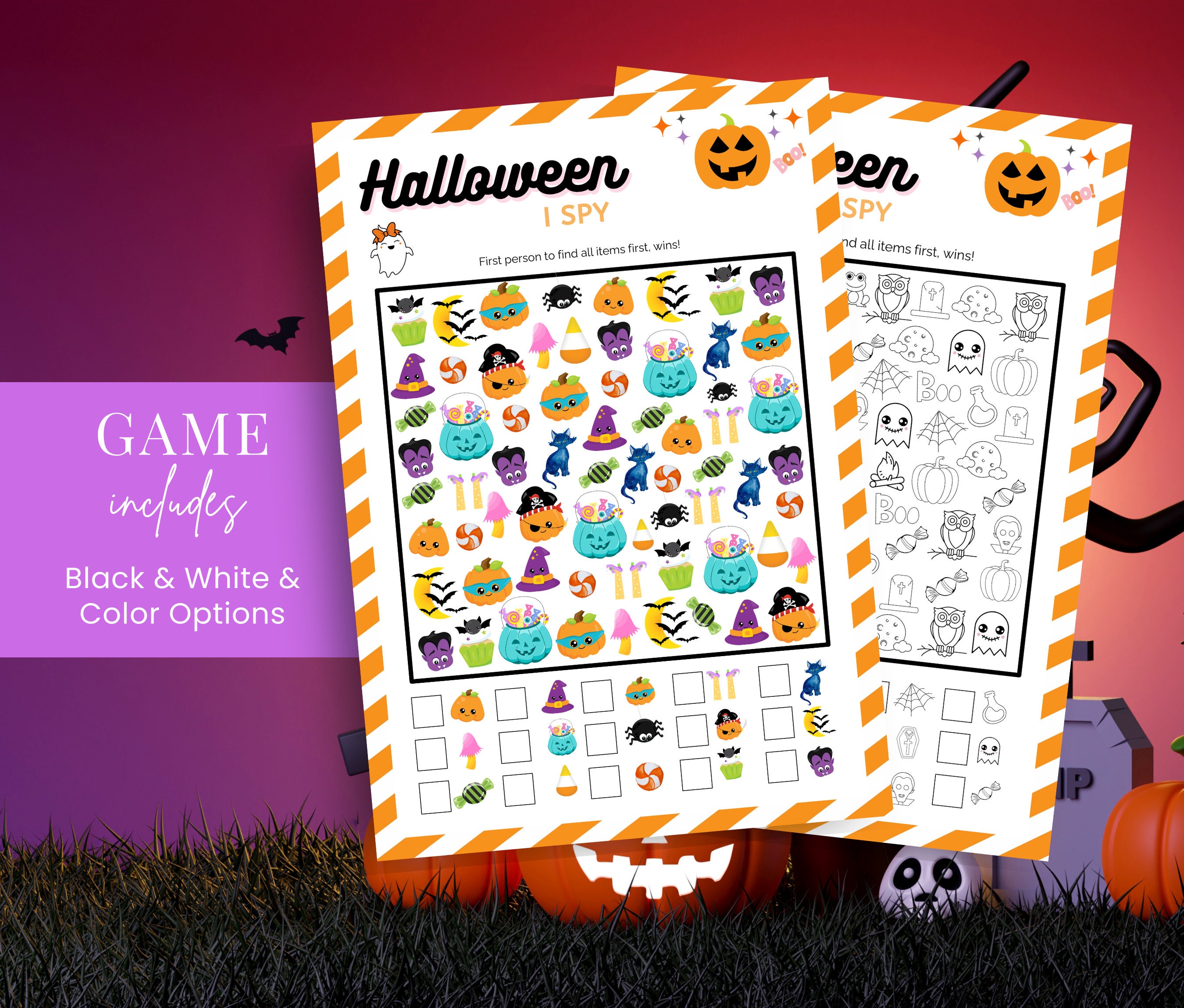 Halloween I Spy Printable, Halloween Party Game, I Spy Halloween ...