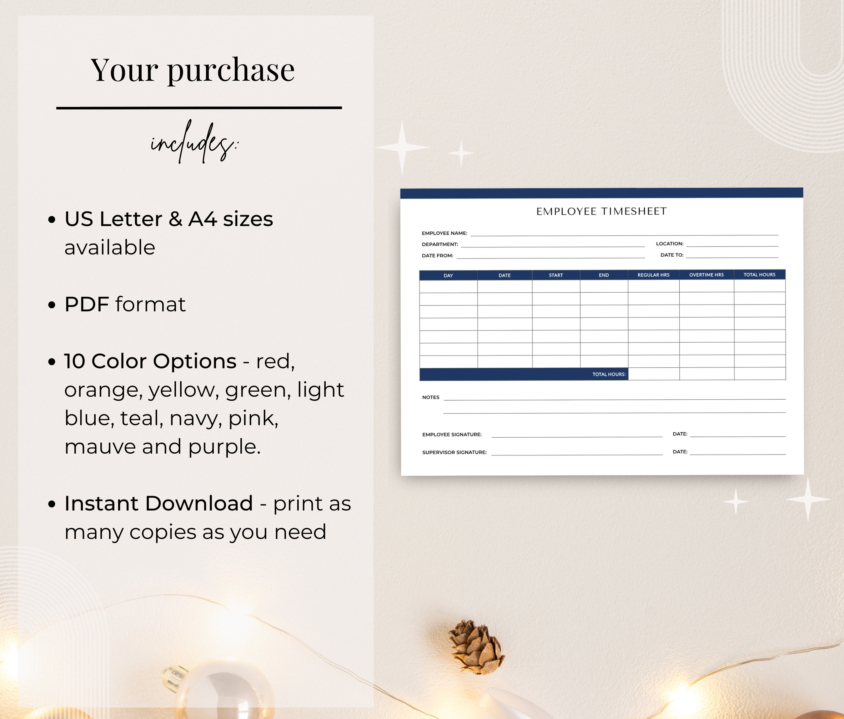 Employee Time Sheet, Timesheet Tracker, Employee Schedule Time Card ...
