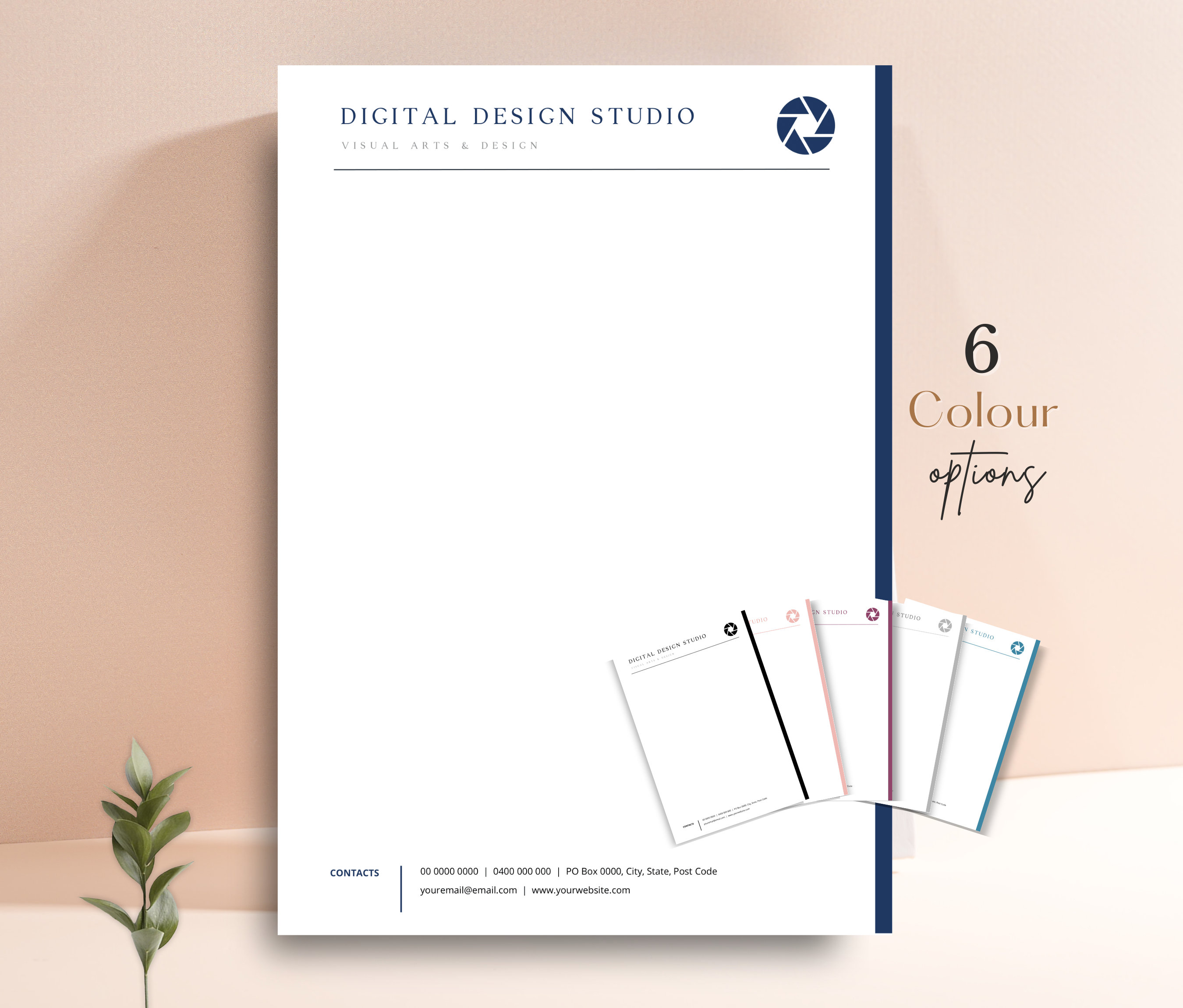 Digital Letterhead, Personal Letterhead Template, Business Letterhead ...