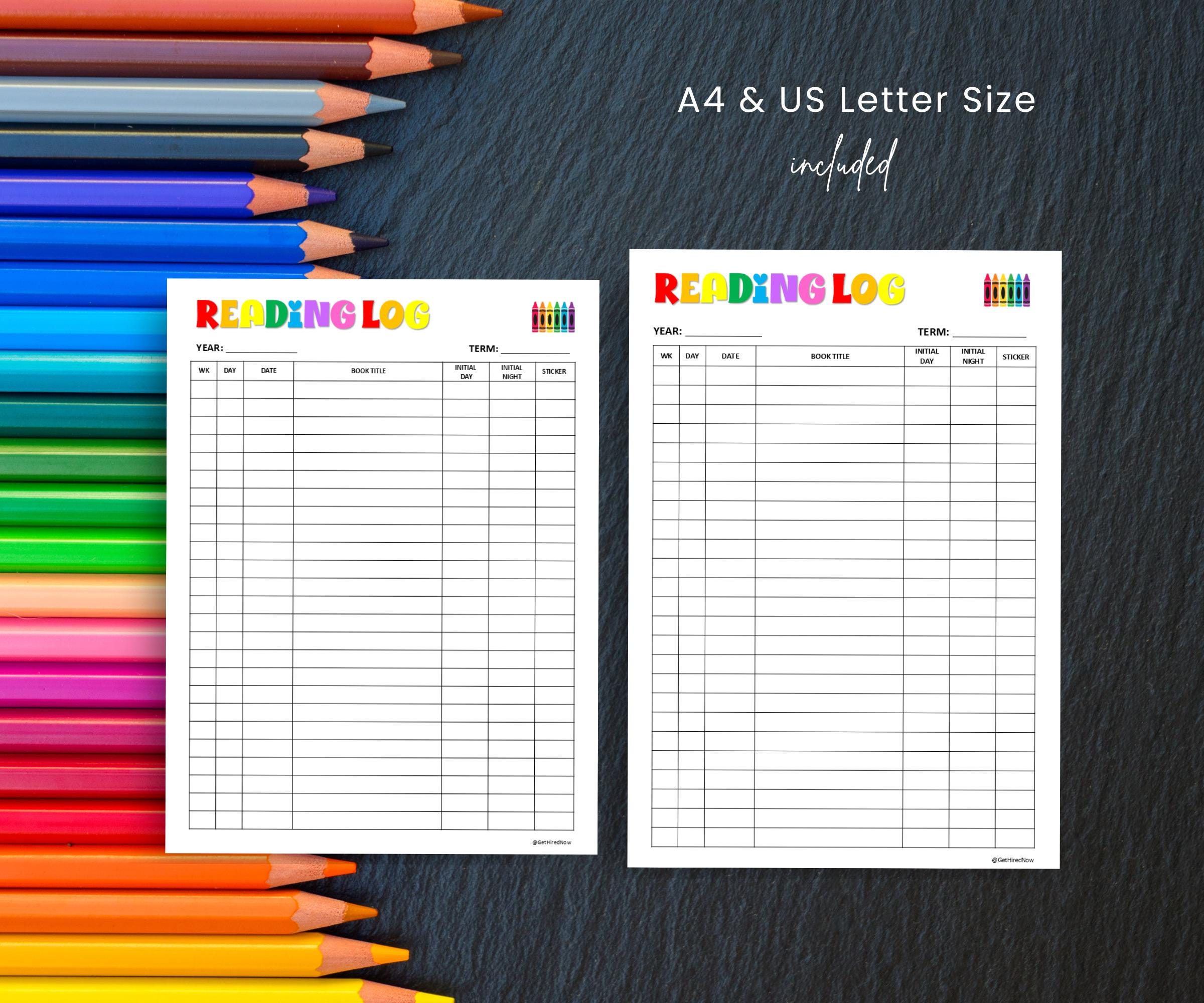 Kids Reading Tracker, Printable Reading Log, Homeschool Reading Log ...