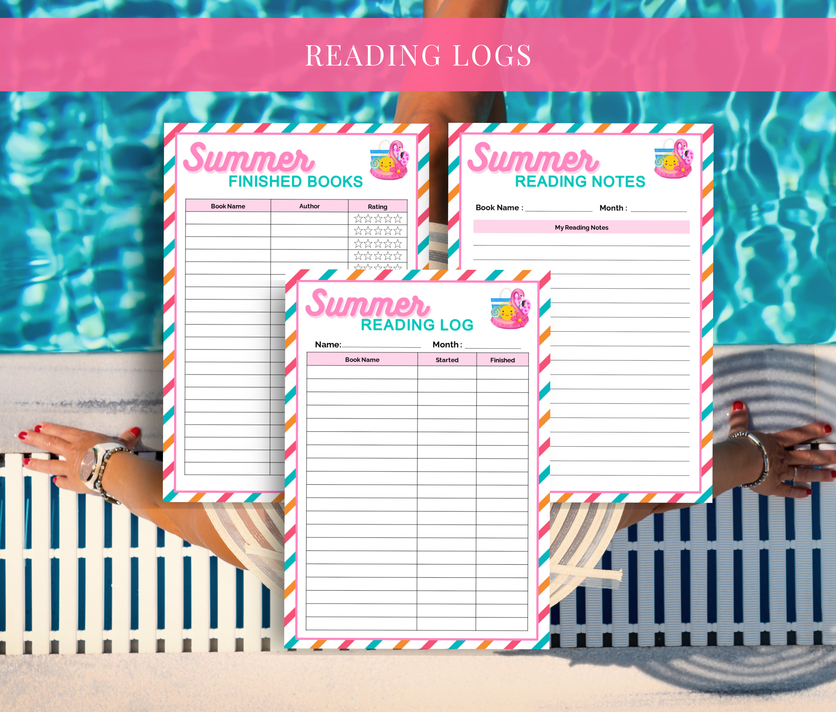 Summer Reading Chart, Printable Book Tracker, Summer Reading Challenge ...