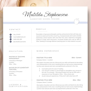 Educator Resume Template CV Template Teacher, Teaching Resume Template ...