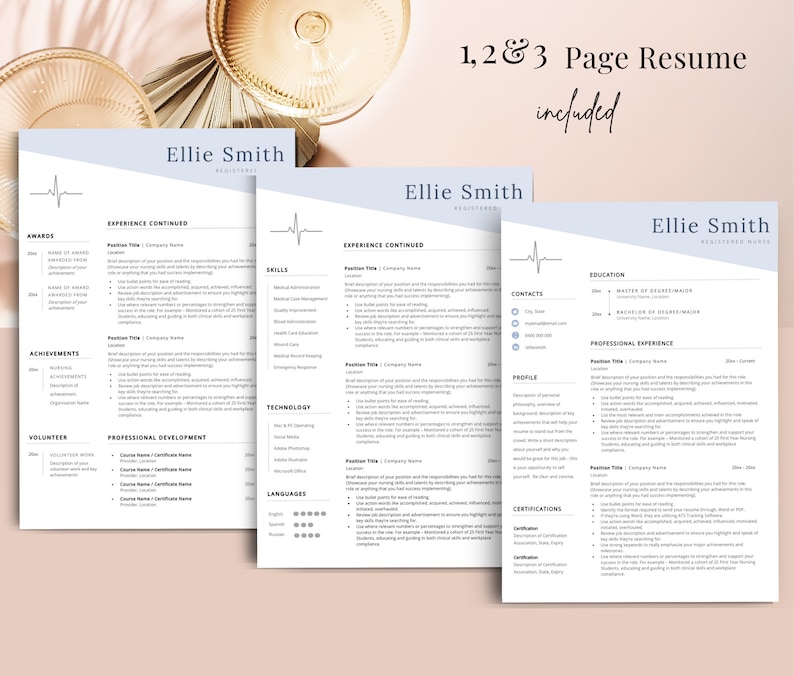 CV Google Docs, RN Resume Template, Nursing Student Resume Template ...