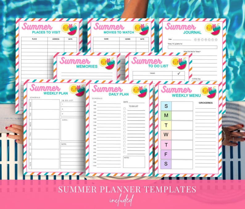 Summer Planner 2026, Editable Printable Summer Planner Template, Kids ...