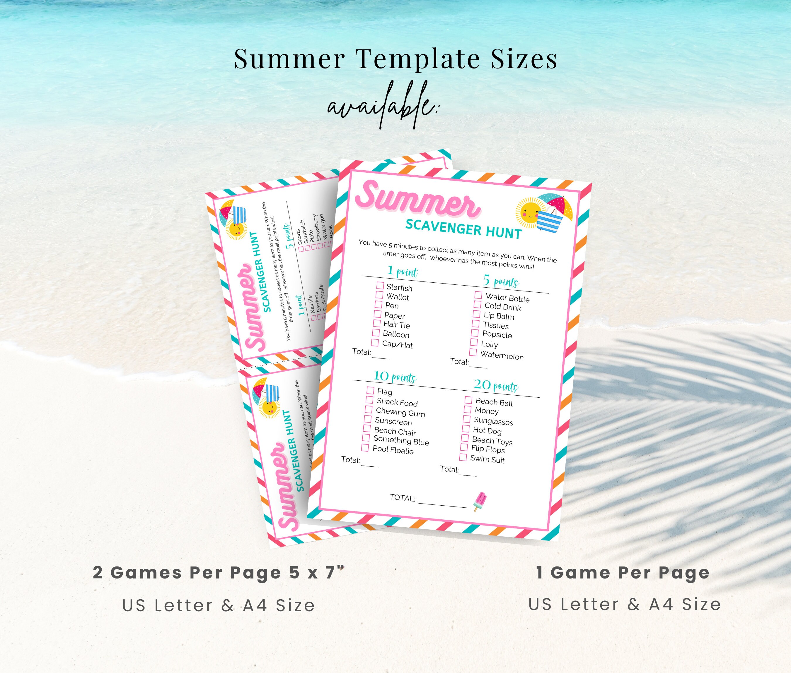 Summer Scavenger Hunt for Teens, Scavenger Hunt Printable, Summer Games ...