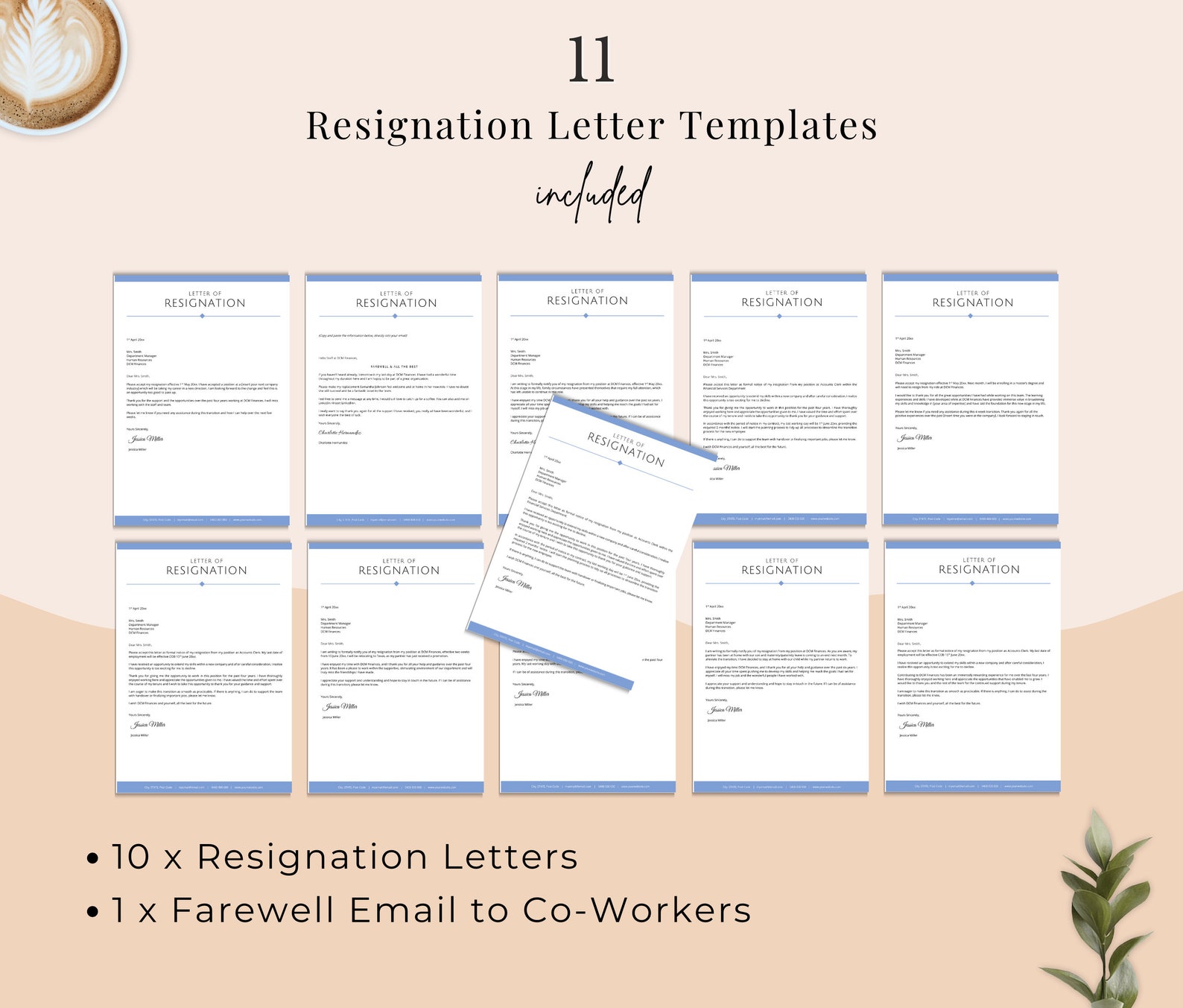 Letter of Resignation Template, Notice Letter, Resign Letter ...