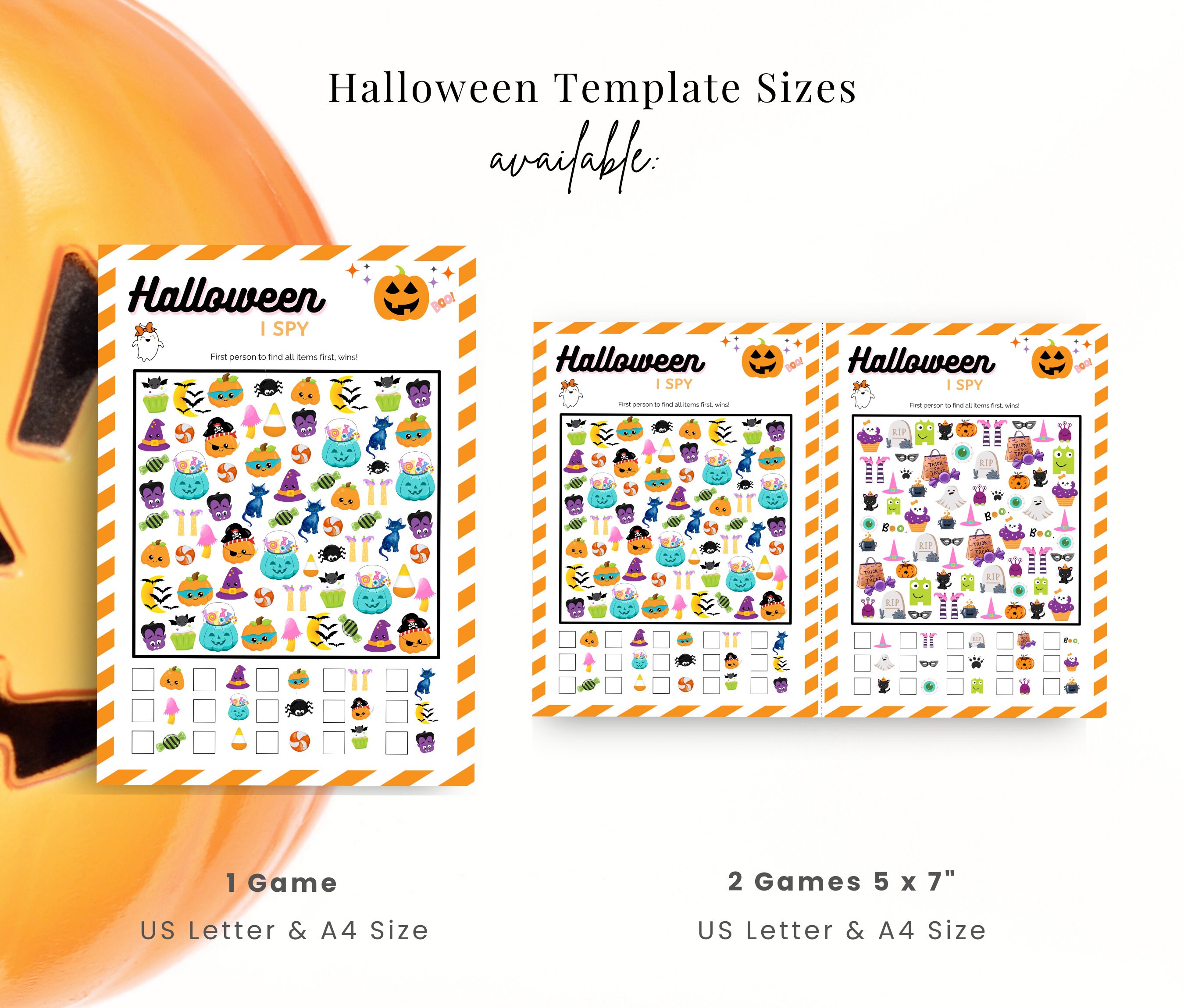 Halloween I Spy Printable Halloween Party Game I Spy - Etsy