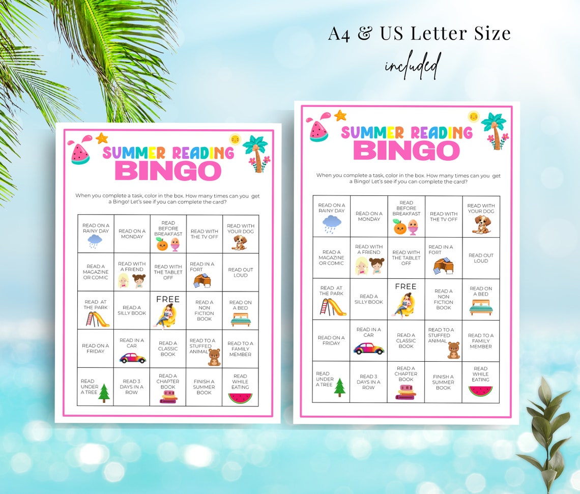 Kids Reading Bingo, Summer Reading Challenge, Summer Reading Bingo ...
