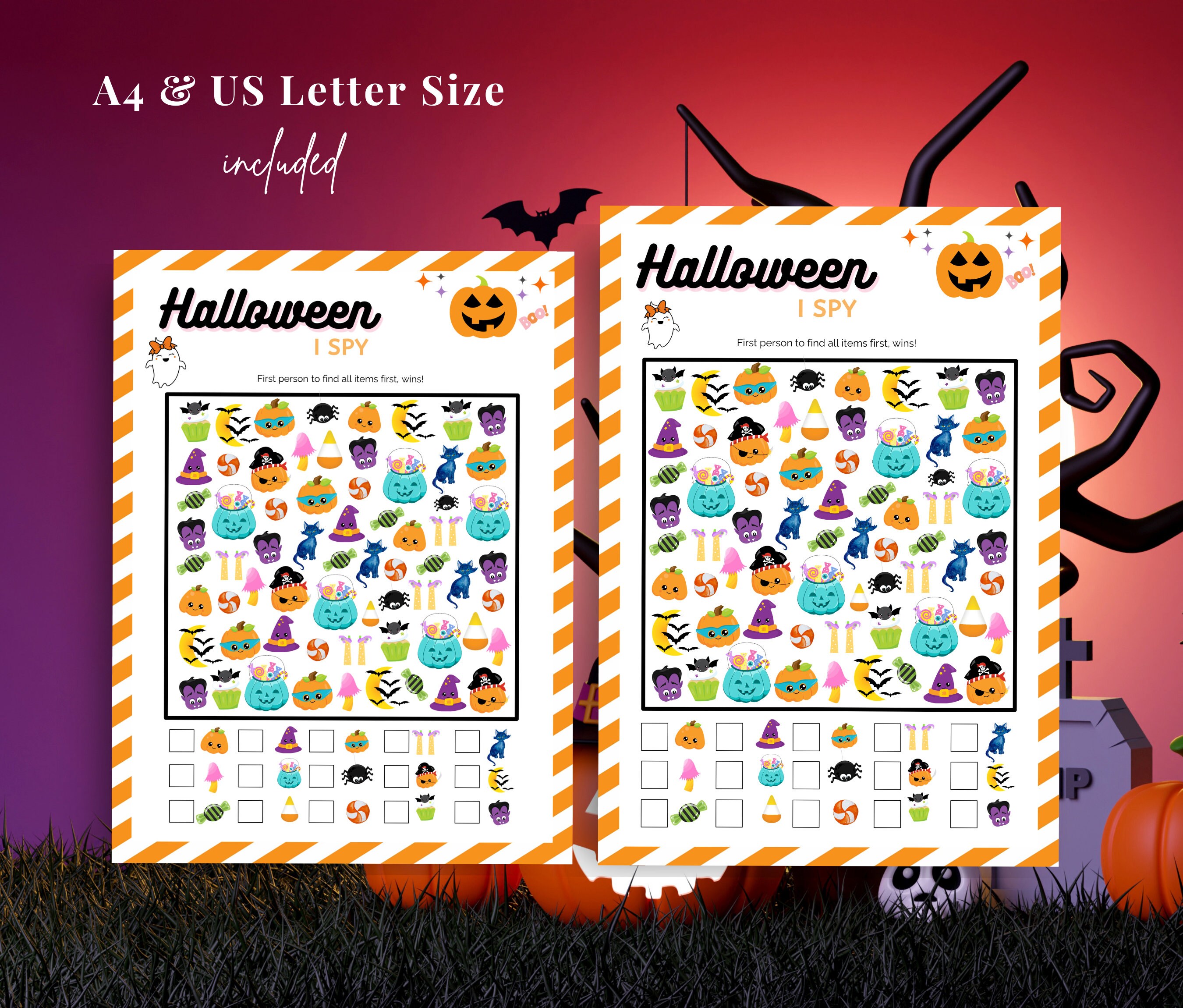 Halloween I Spy Printable, Halloween Party Game, I Spy Halloween ...