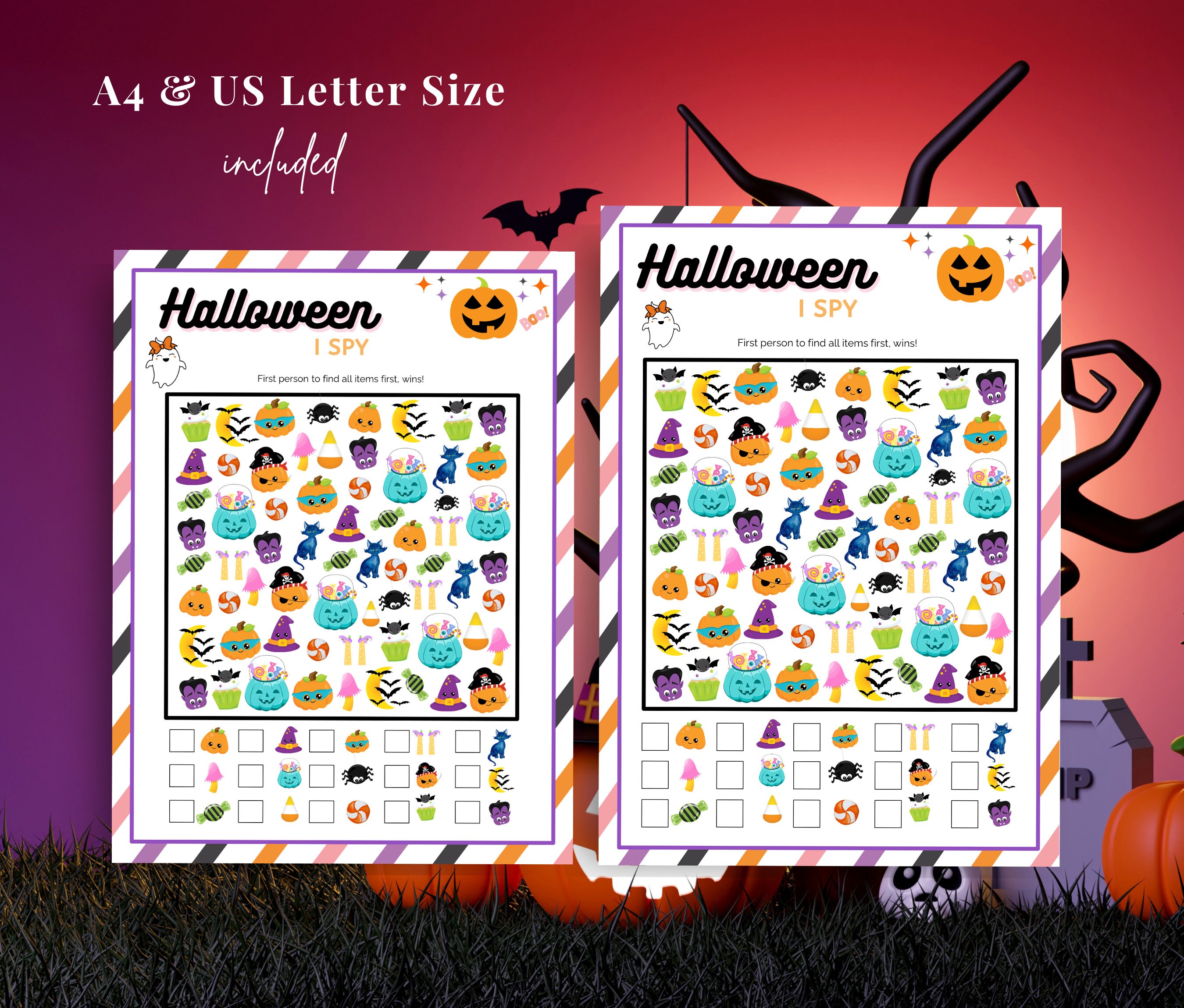 Halloween I Spy, Halloween Party Game, Printable Halloween Game ...
