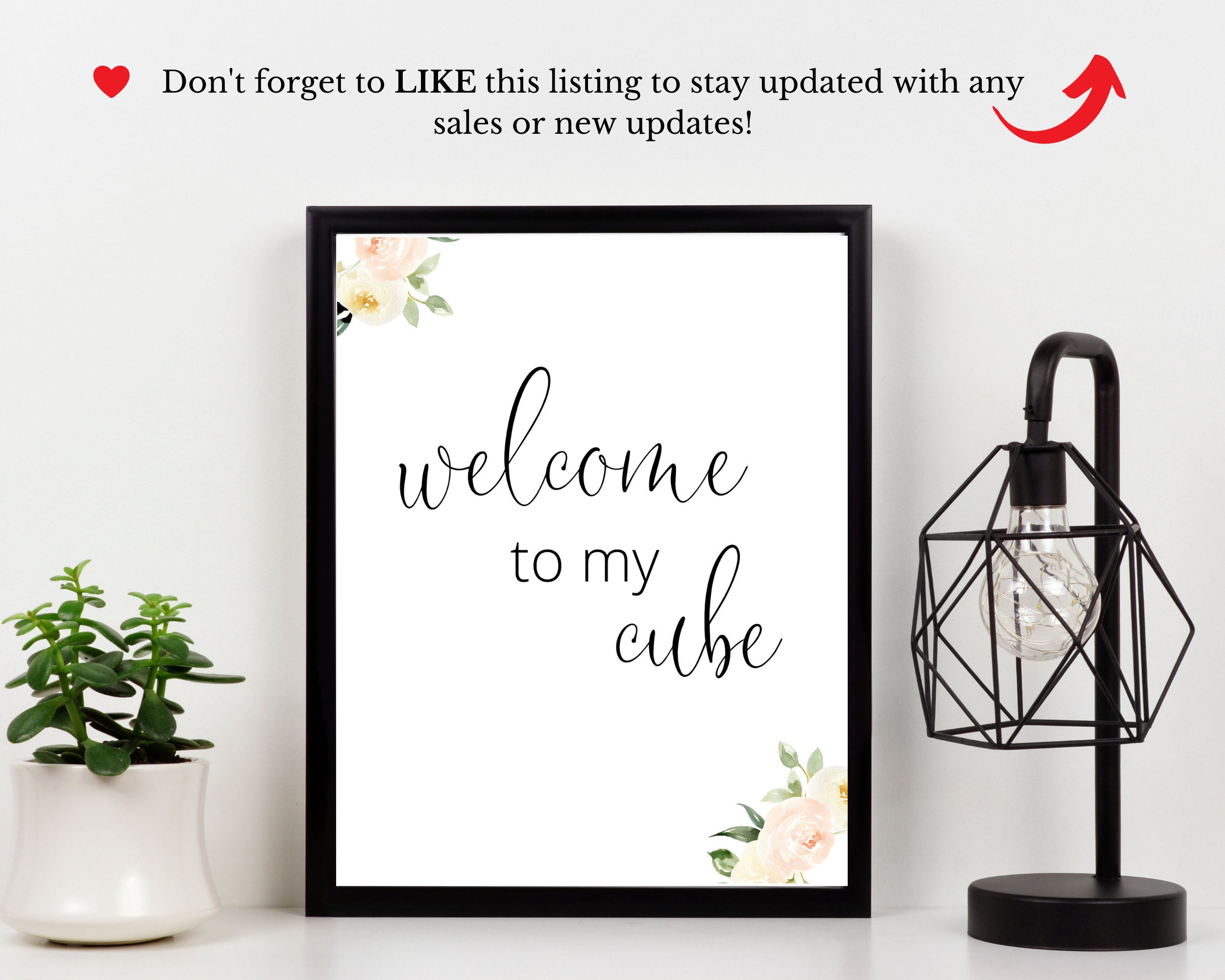 Cubicle Sign, Cubicle Decor for Office Walls, Welcome to My Cube ...