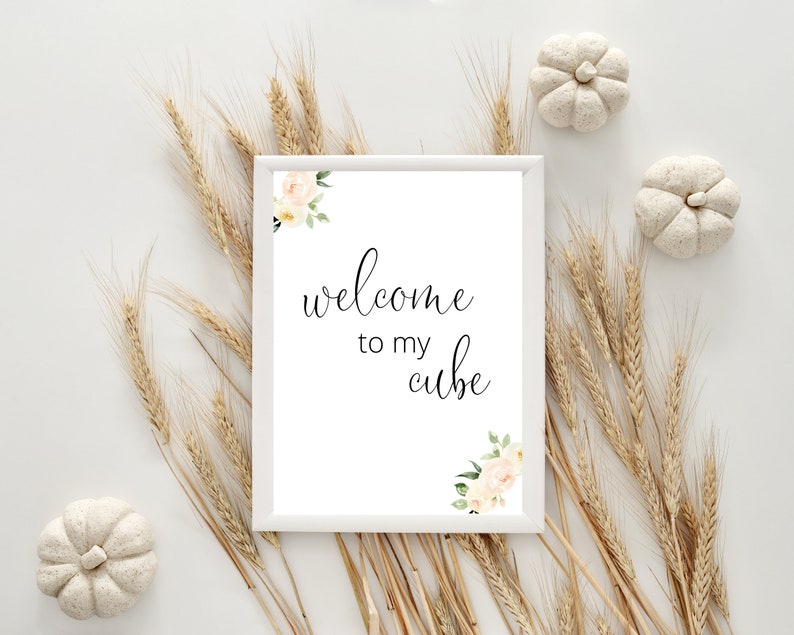 Cubicle Sign, Cubicle Decor for Office Walls, Welcome to My Cube ...